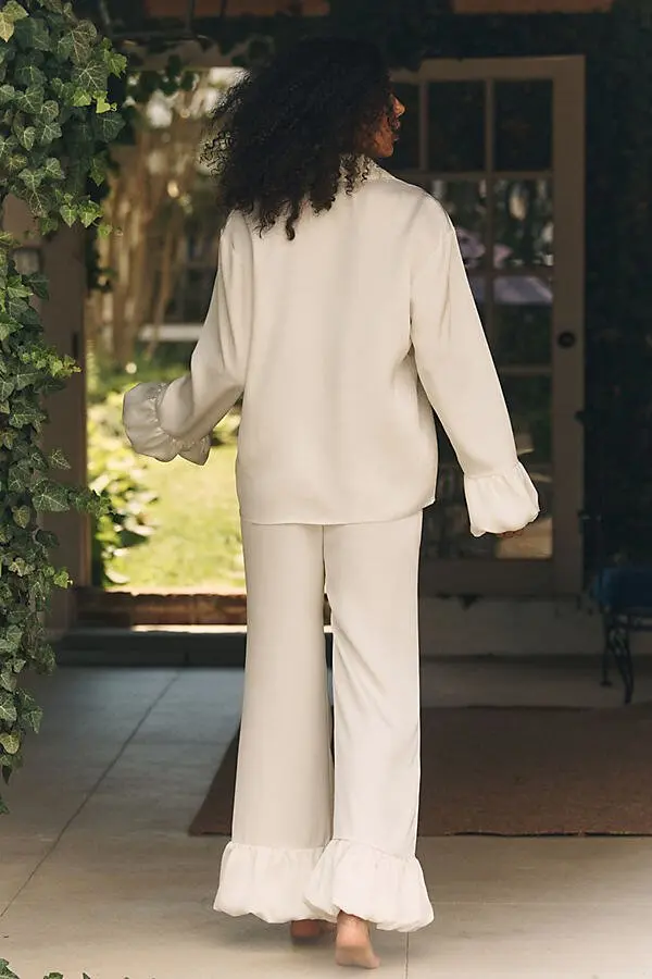 MARE MARE Bubble-hem Sat Pajama Set