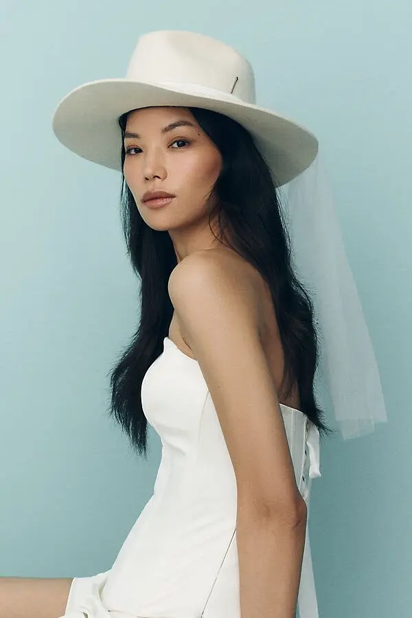 Anthropologie Meshika Veil Fedora