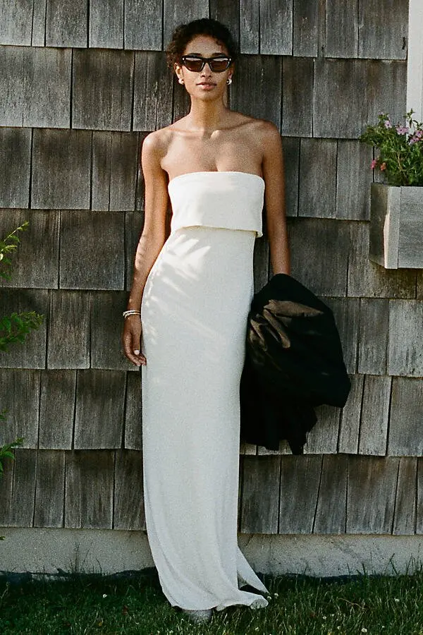Bhldn Strapless Column Maxi Dress