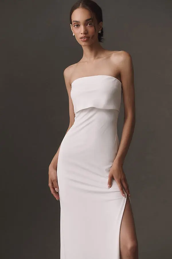 Bhldn Strapless Column Maxi Dress