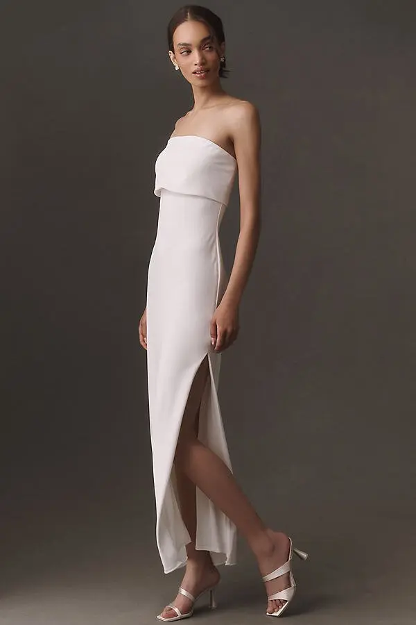 Bhldn Strapless Column Maxi Dress