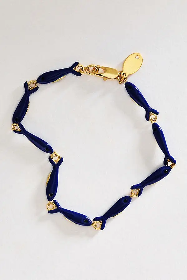 Clare V. Enamel Sardine Bracelet