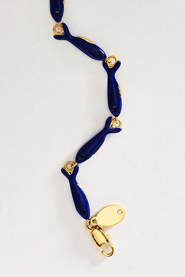 Clare V. Enamel Sardine Bracelet