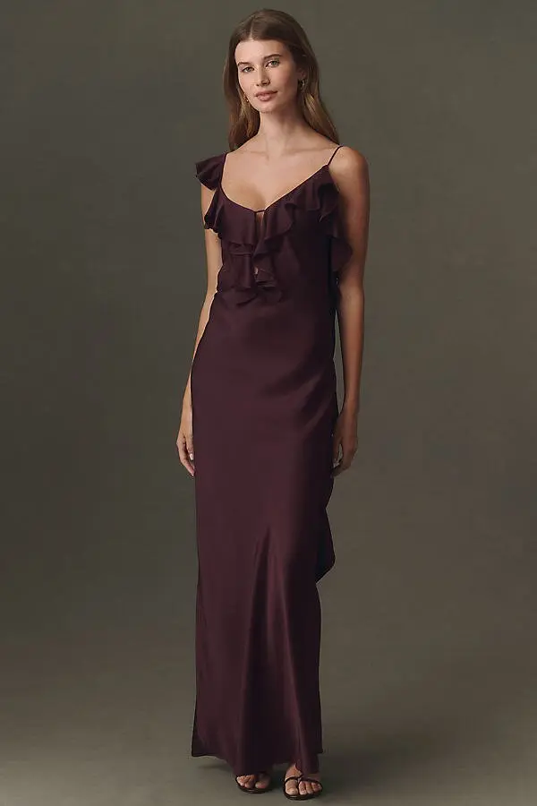 Shona Joy Agnes Ruffle Maxi Slip Dress