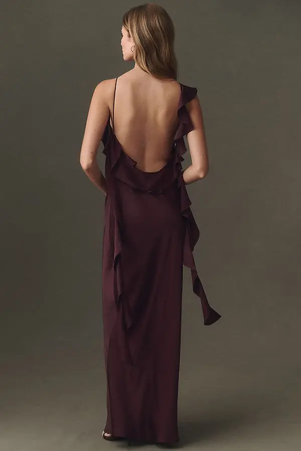 Shona Joy Agnes Ruffle Maxi Slip Dress