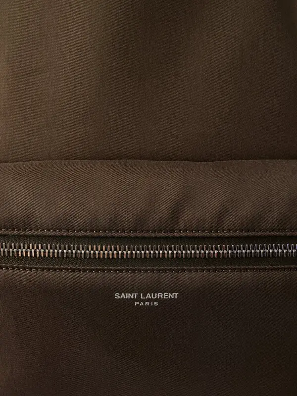 Saint Laurent City Leather-trimmed Twill Backpack
