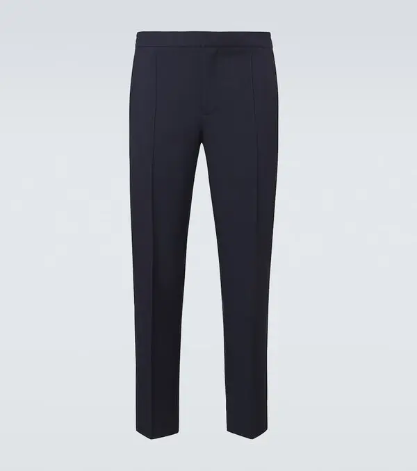 Zegna Wool Canvas Straight Pants