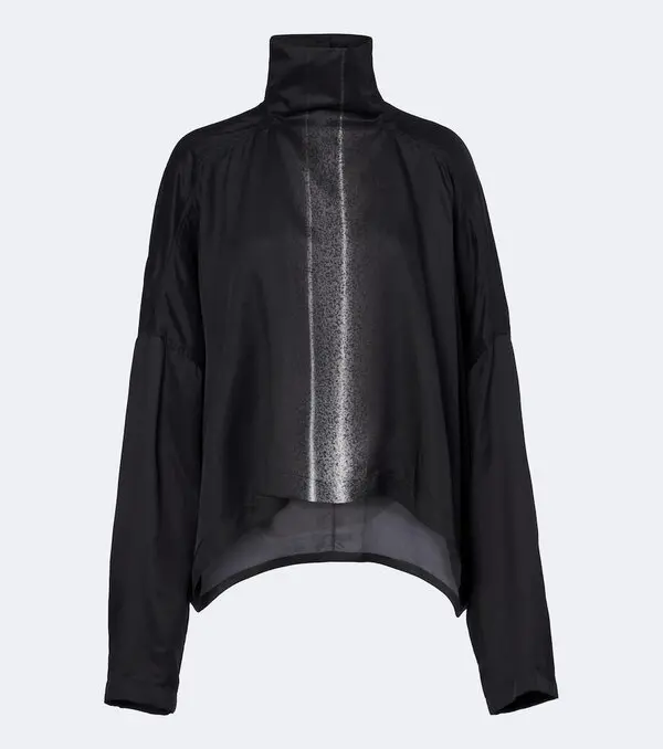 Rick Owens Jumbo Printed Cropped Top - Black
