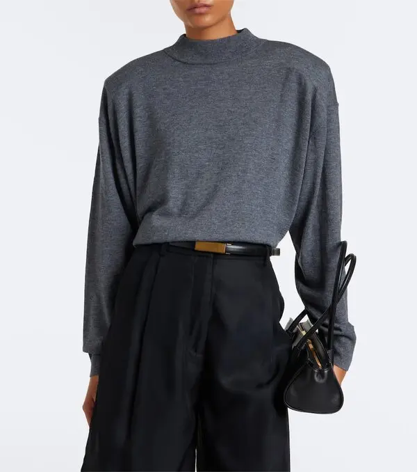 THE FRANKIE SHOP Rue Wool-blend Mockneck Sweater