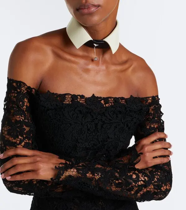 Fendi Embellished Leather Collar