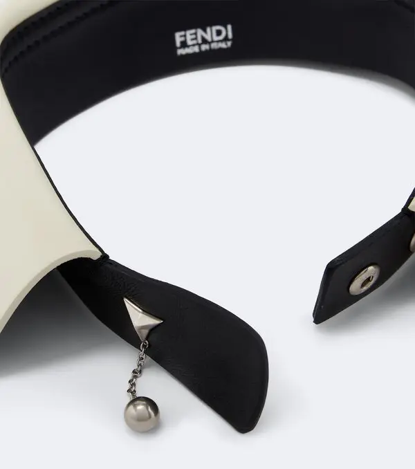 Fendi Embellished Leather Collar