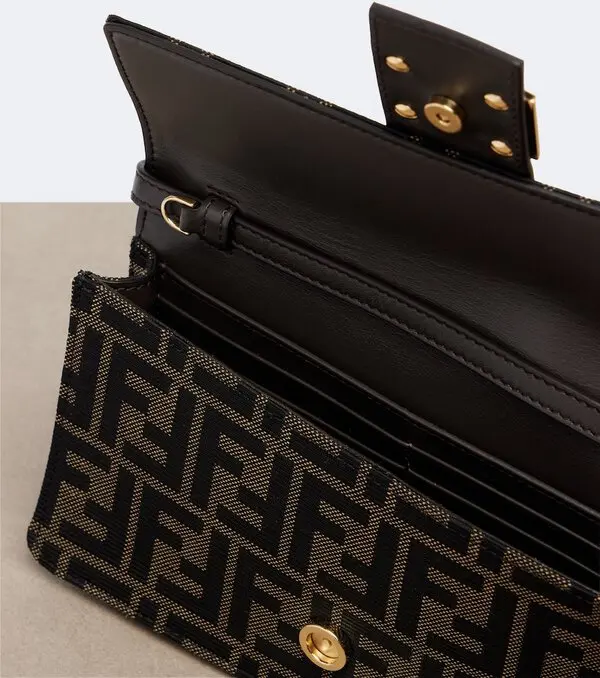 Fendi Jacquard Canvas Wallet On Chain