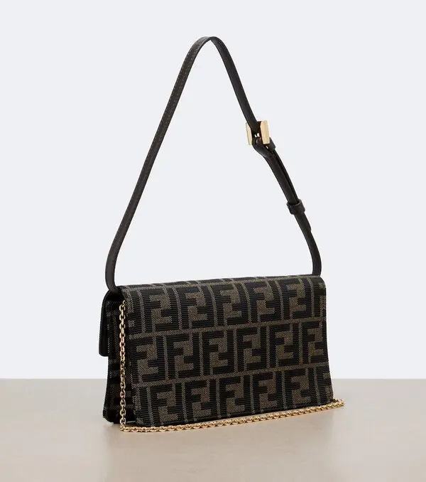 Fendi Jacquard Canvas Wallet On Chain