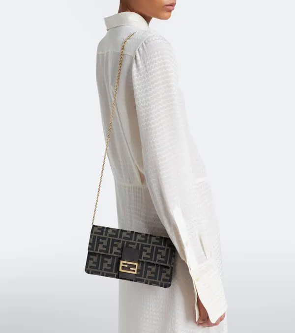 Fendi Jacquard Canvas Wallet On Chain