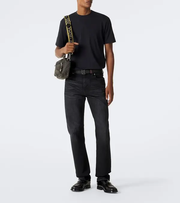 Fendi Logo Cotton Jersey T-shirt