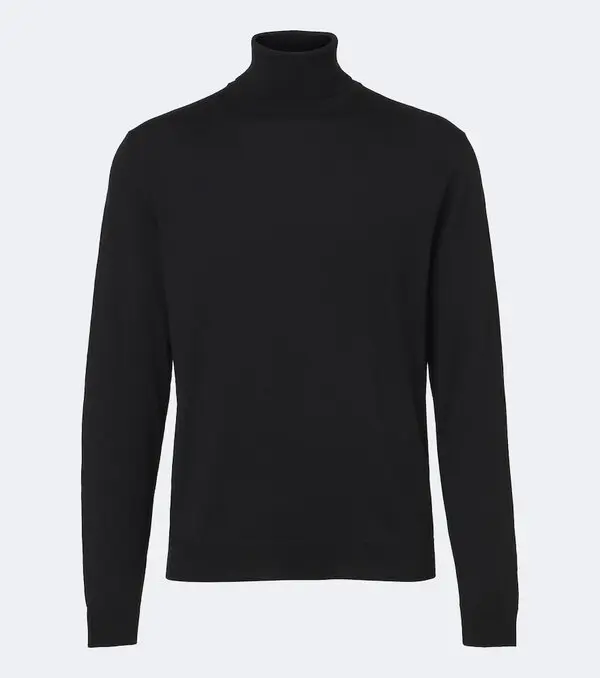SLOWEAR Virgin Wool Turtleneck Sweater - Black