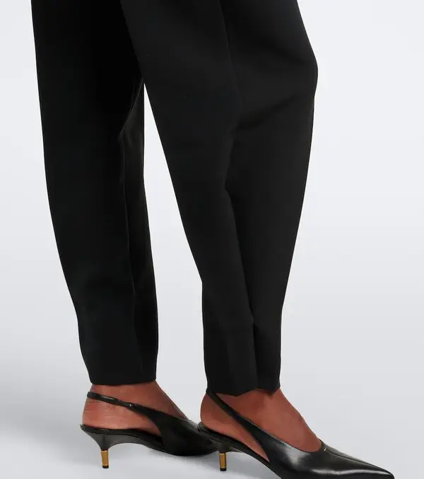 THE FRANKIE SHOP Doyer Pleated Wide-leg Pants - Black
