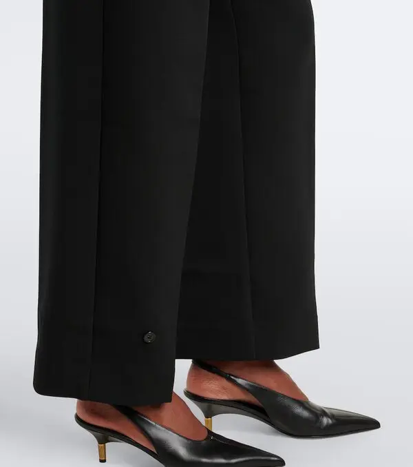 THE FRANKIE SHOP Doyer Pleated Wide-leg Pants - Black
