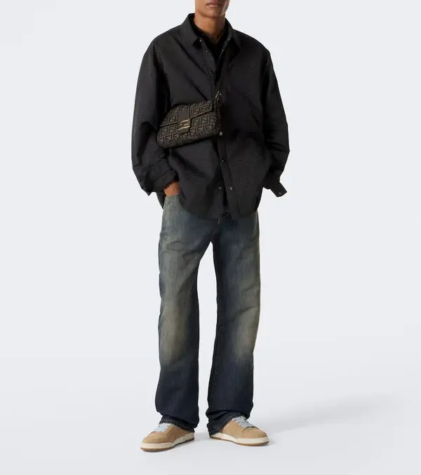 Fendi Match Suede Sneakers