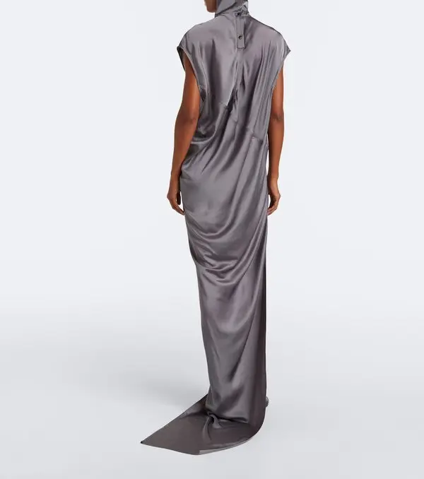 Rick Owens Edfu Ruched Jersey Gown