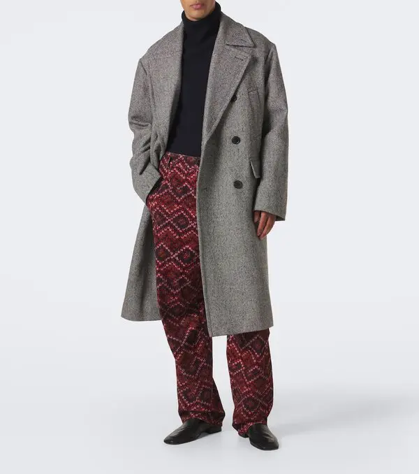 Dries Van Noten Double-breasted Wool Coat