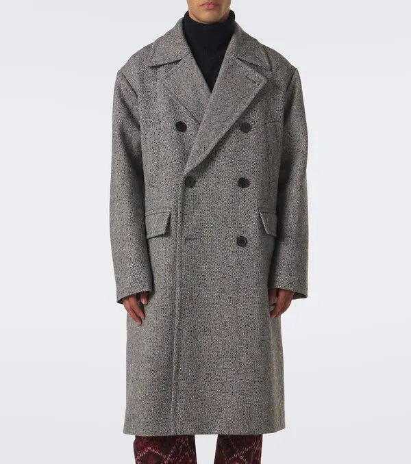 Dries Van Noten Double-breasted Wool Coat