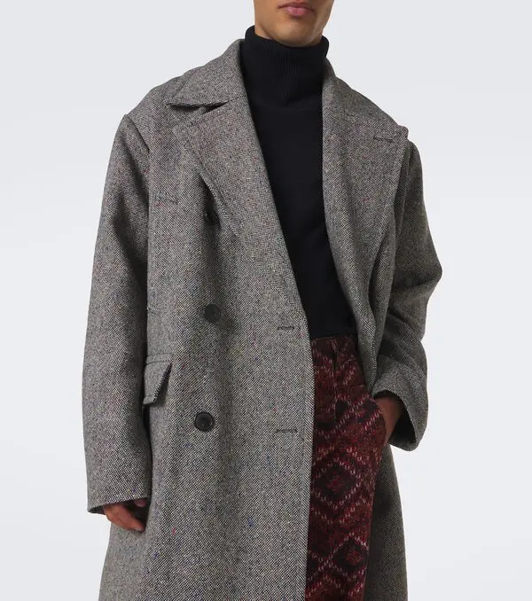Dries Van Noten Double-breasted Wool Coat