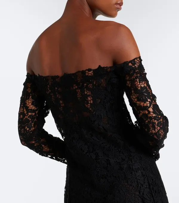 Fendi Off-shoulder Lace Bustier Dress