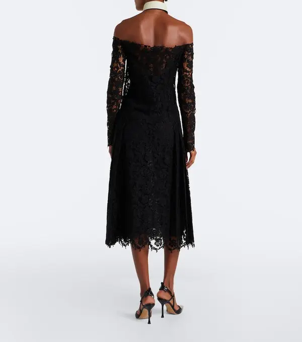 Fendi Off-shoulder Lace Bustier Dress