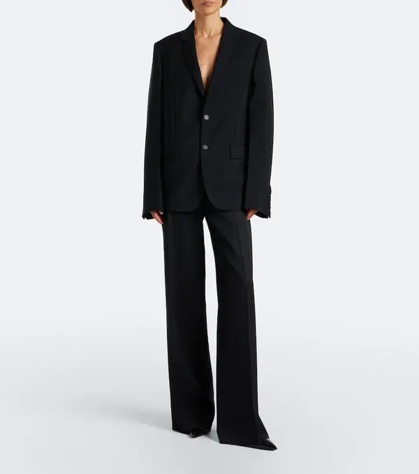 Fendi Virgin Wool Wide-leg Trousers