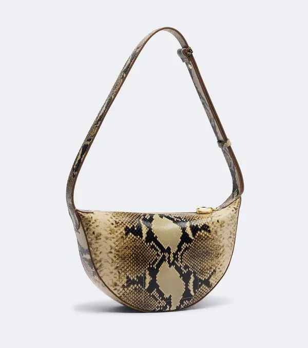 JOSEPH Bean Snake-effect Leather Shoulder Bag - Beige