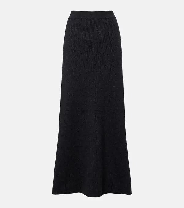 Agnona Cashmere Midi Skirt - Grey