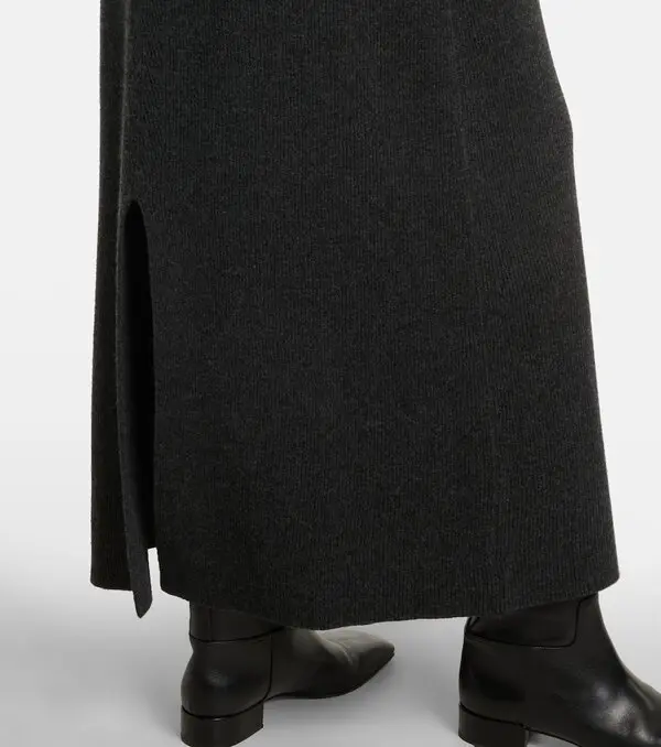 Agnona Cashmere Midi Skirt - Grey