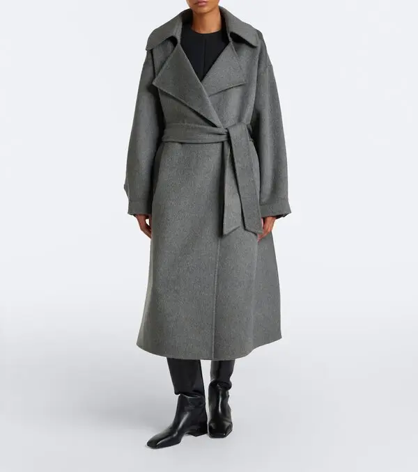 THE FRANKIE SHOP Issen Wool-blend Wrap Coat