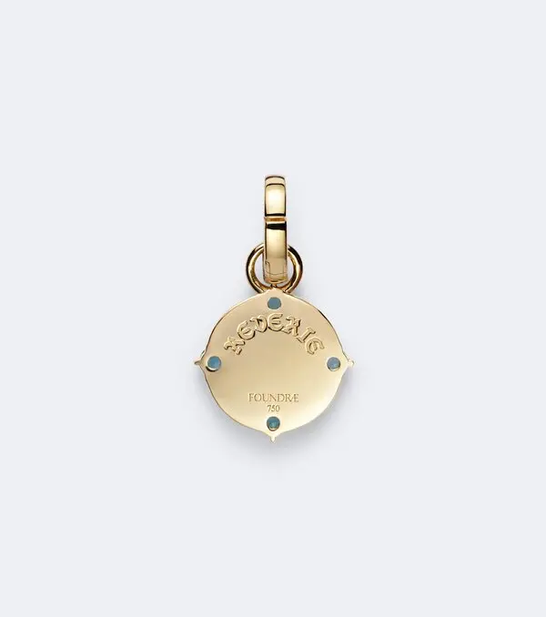 FOUNDRAE Reverie Butterfly 18kt Yellow Pendant With Diamonds And Topaz