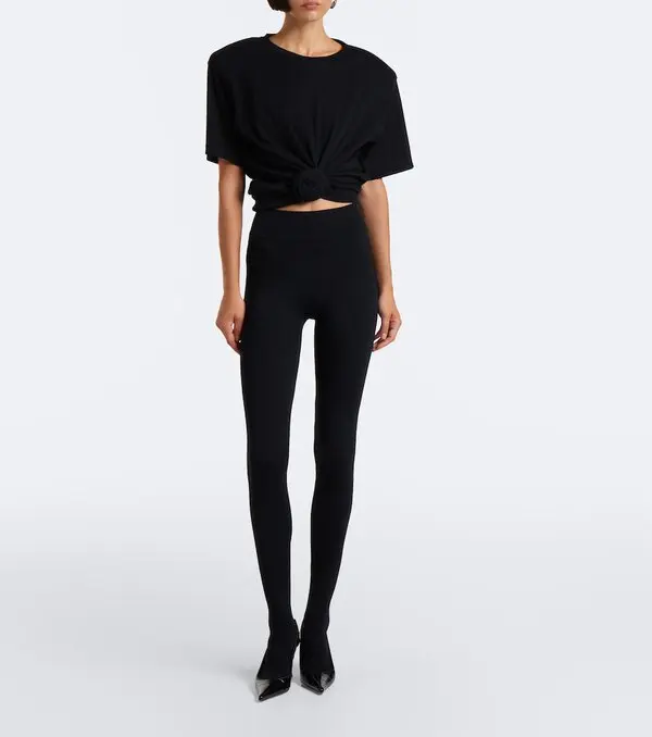 Magda Butrym Mid-rise Cotton-blend Tights