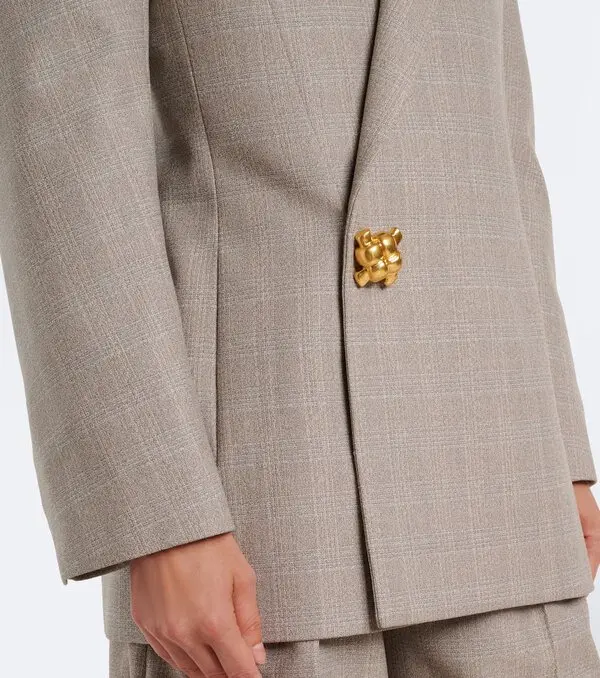 Bottega Veneta Checked Wool Blazer
