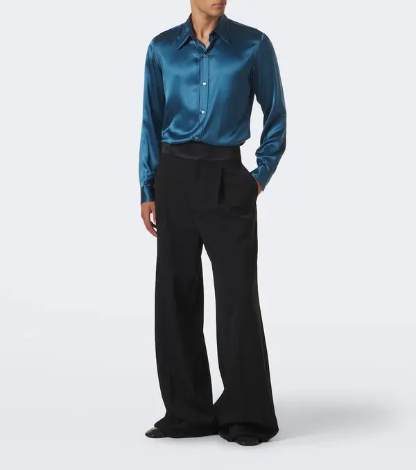 Dries Van Noten Silk Satin Shirt