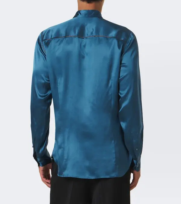 Dries Van Noten Silk Satin Shirt