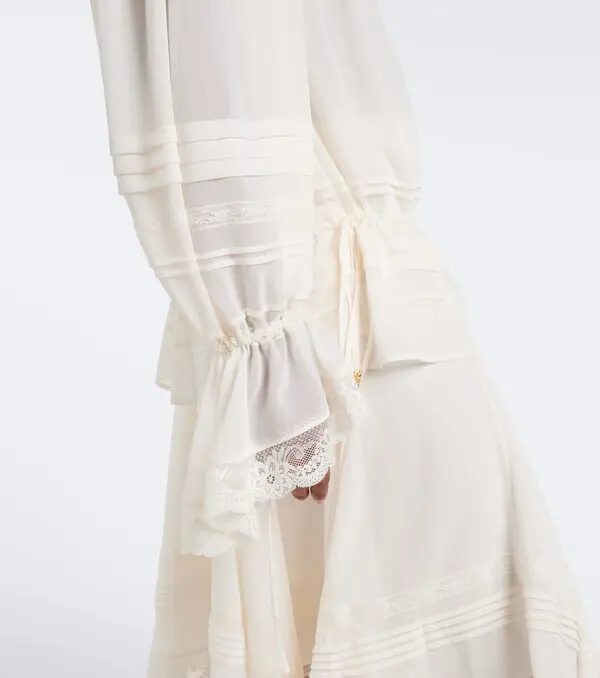 XU ZHI Lace-trimmed Off-shoulder Top