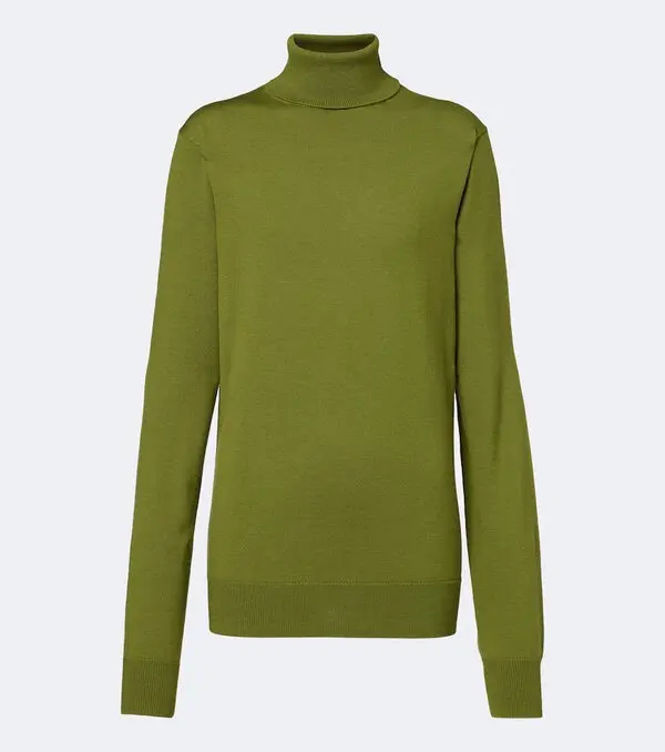 THE FRANKIE SHOP Eve Wool Turtleneck Sweater - Green