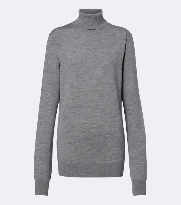 THE FRANKIE SHOP Eve Wool Turtleneck Sweater - Grey