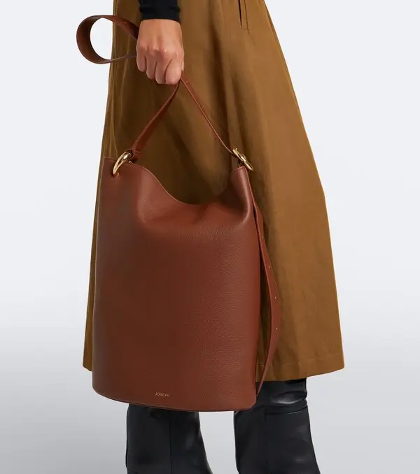 JOSEPH Bucket Large Leather Shoulder Bag