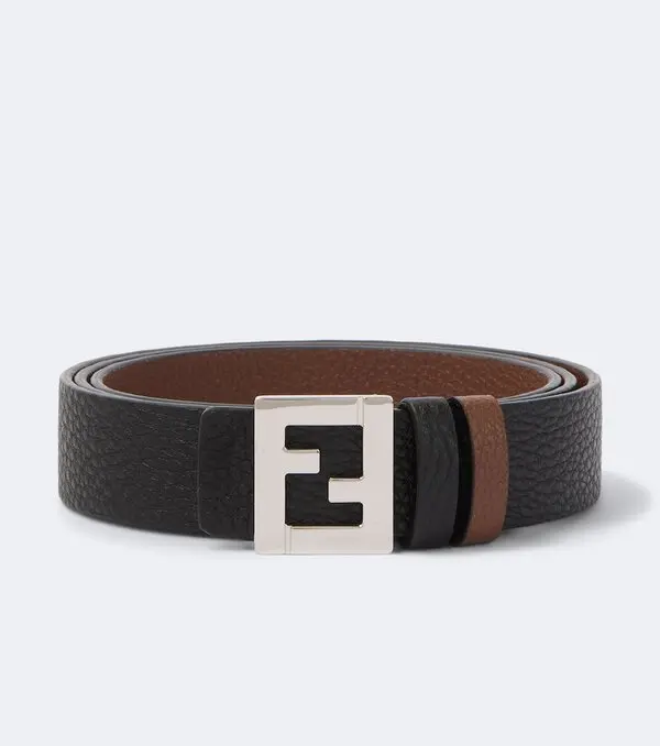 Fendi Reversible Leather Belt - Brown