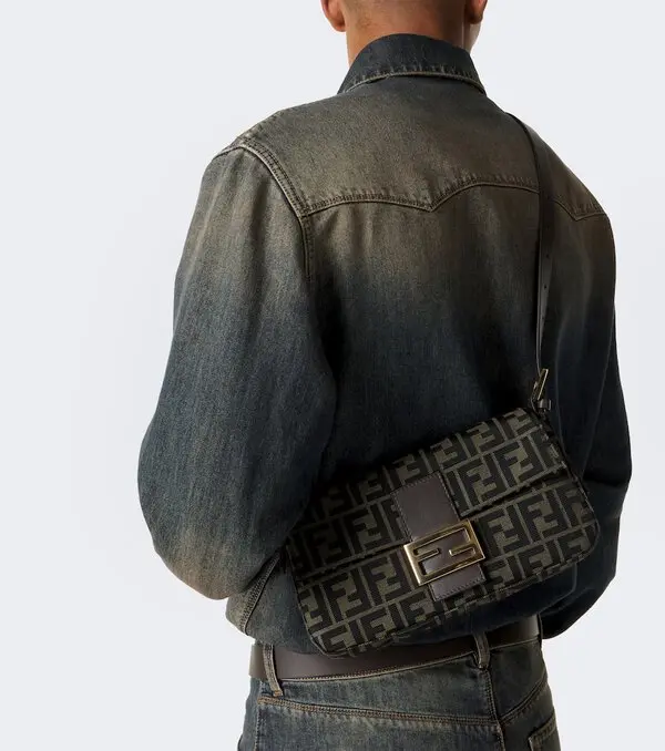 Fendi Baguette® 26424 Jacquard Shoulder Bag