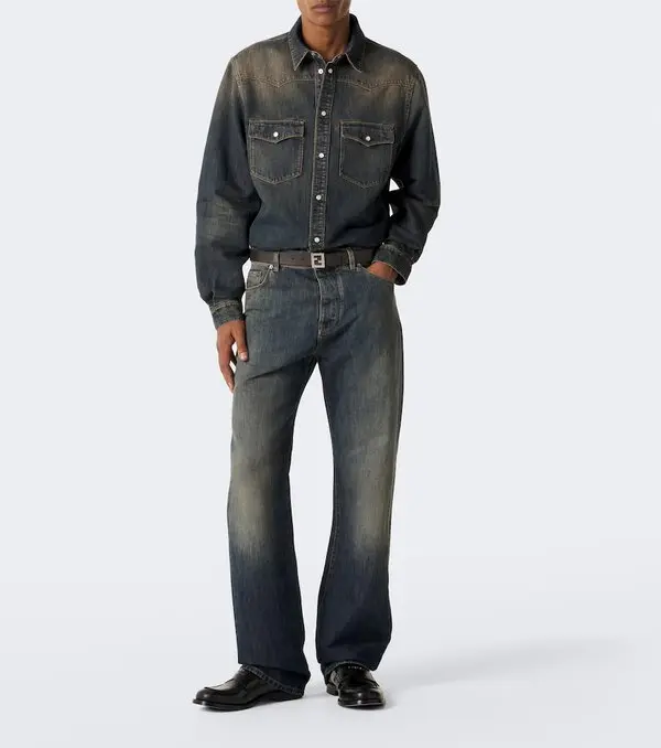 Fendi Faded Straight Jeans