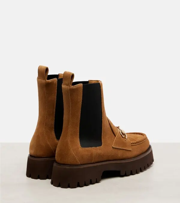 Gucci Sylke Suede Chelsea Boots