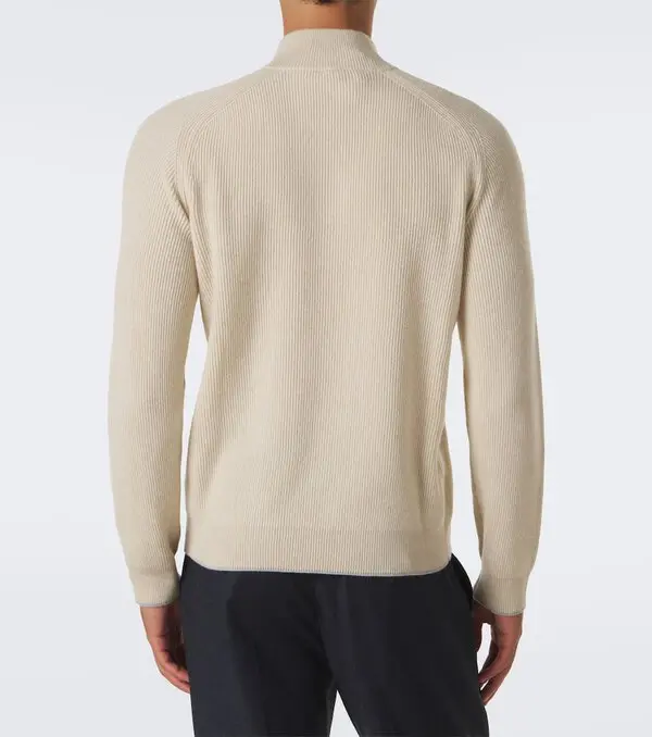 Fedeli Cashmere Turtleneck Sweater With Buttoned Front