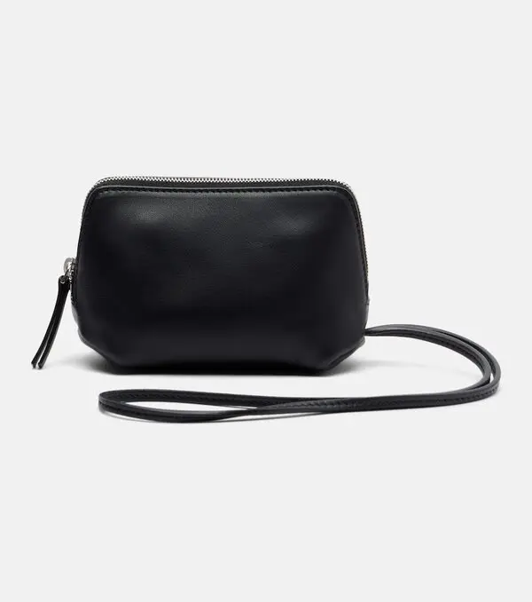 THE ROW Owen Leather Pouch - Black