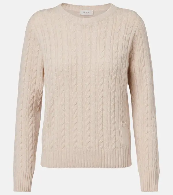 Agnona Cable-knit Cashmere Crewneck Sweater